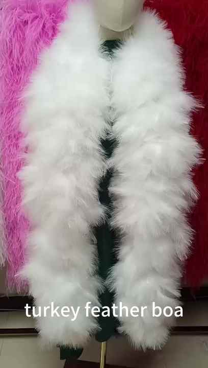 Customized Colors 250g Fluffy Turkey Feather Boa for Dance
