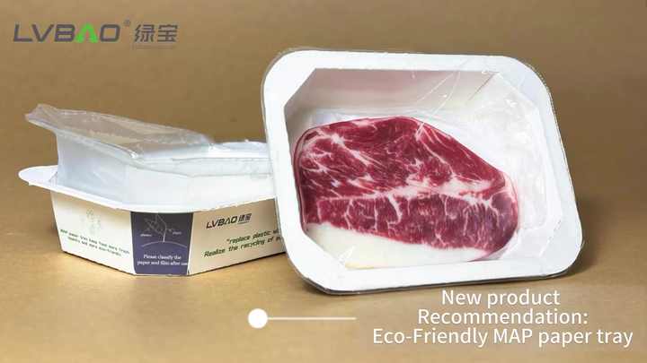 MAP Paper Tray EVOH Film Skin Paperboard Controlled Atmosphere Fresh ...