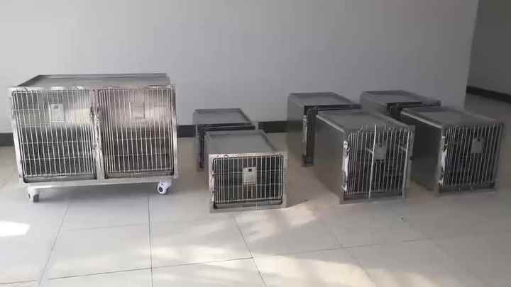 High Quality 4 Layer 8 Doors 304 Stainless Steel Veterinary Cags Pet ...