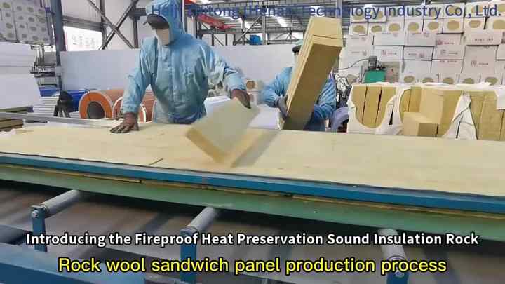 Modern Design Insulated Rock Wool Mineral Fireproof Sandwich Roof Wall ...