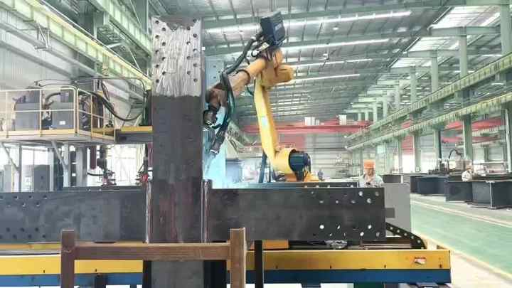 New Manufacture Product H Beam Robotic Automatic Welding Robot Working ...