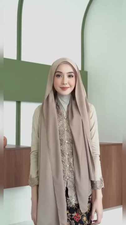 Beaded Diamond Hem Satin Hijab Baby Seam Plain Muslim Head Scarf Shawl ...
