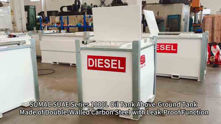 Sumac 1000L Above-Ground IBC Fuel Tank,Equipped with Single-Axle ...
