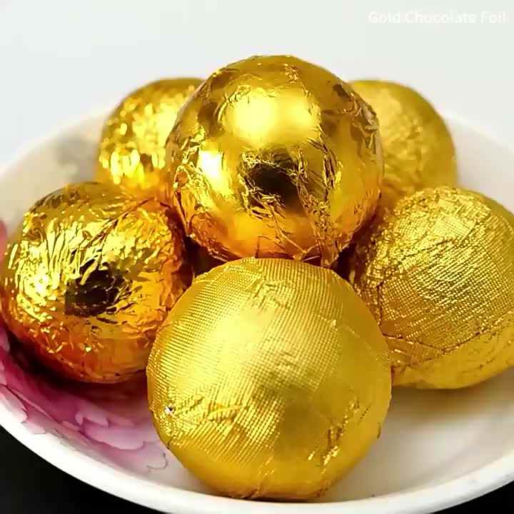 Custom Gold Chocolate Candy Wrappers - Aluminium Foil