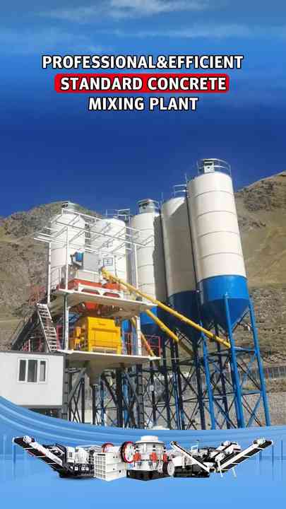 25m3/h-100m3/h Concrete Batching Plant Mobile Portable Concrete Mixing ...