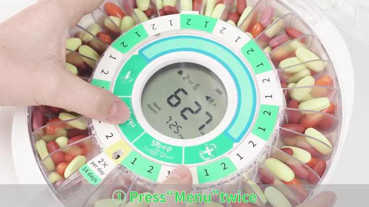 A1281 Electronic Monthly Pill Organizer Automatic Timed Dispenser Light ...