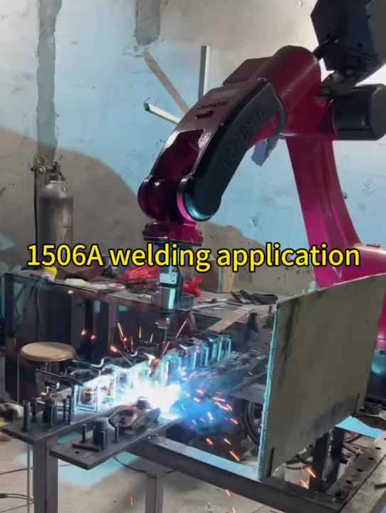 BORUNTE Industrial Six-axis MIG Welding Robot 6 kg 1600mm PLC Gearbox ...