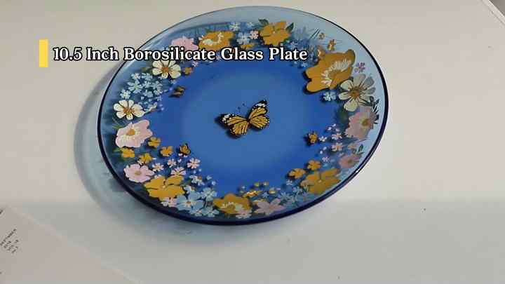 Factory Direct Luxury Blue Plate Glass Wedding Dinner Plates Eco ...