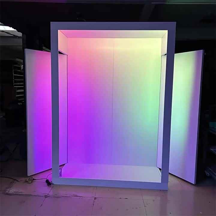 Magazine Photo Booth Box Backdrop for Weddings Events with LED Light ...