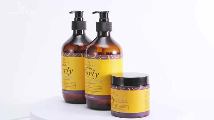 Afro Curly Shampoo & Care Set-Organic Vegan Liquid Formula Paraben ...