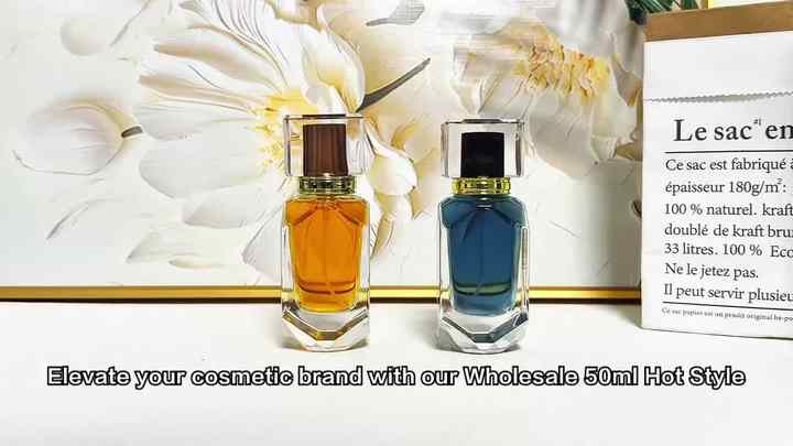 Custom Perfume Bottle 50ML Unique Portable Glass Empty Mist Spray Crimp ...