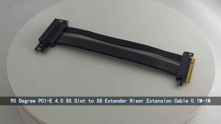90 Degree PCI Express PCIe GEN4 PCI-E 4.0 8X to X8 GPU Riser Extension ...