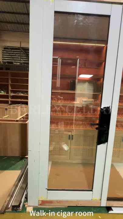 BARLEY High-End Electric Stainless Steel Walk-in Cigar Humidor Room ...