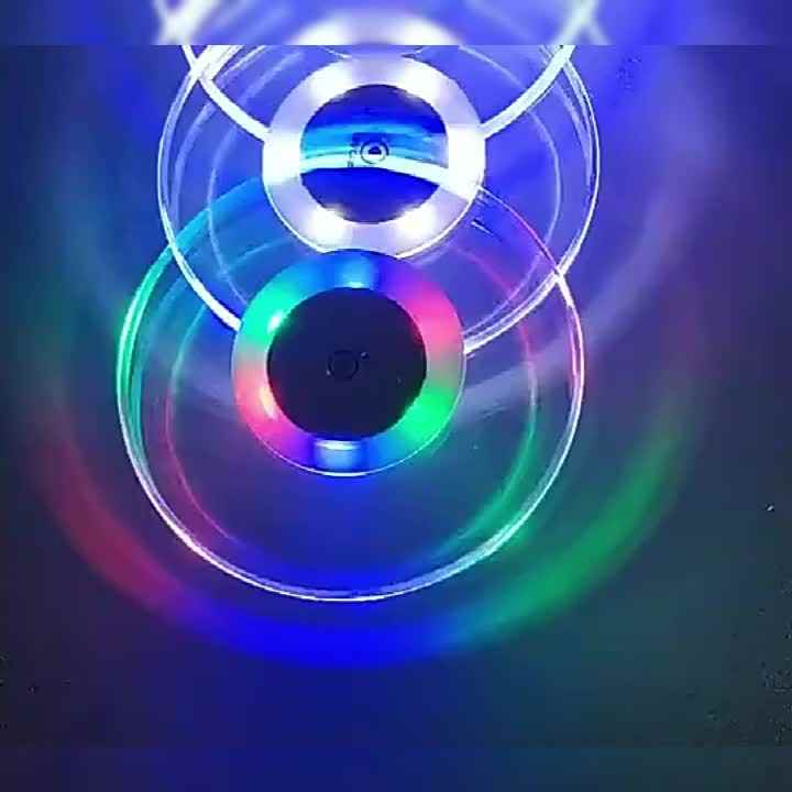 New Design Luminous Coaster Acrylic Led Cup Mat Colorful Waterproof ...