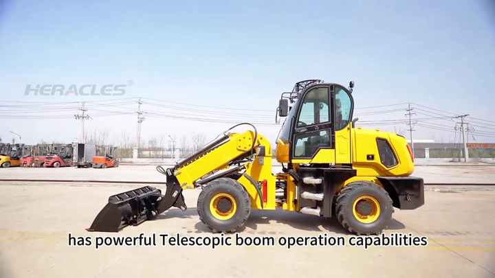 Powerful Diesel Hydraulic Telescopic Loader with 4 Wheel Steering for ...