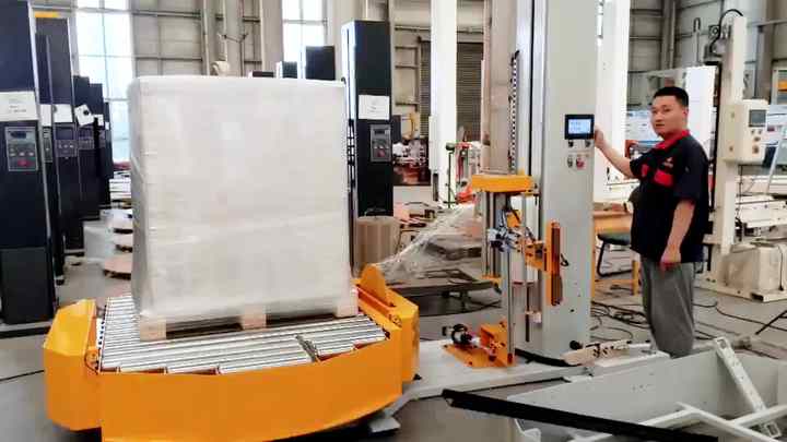 Conveyor Type Fully Automatic Pallet Wrapping Machine Wrap Stretch ...