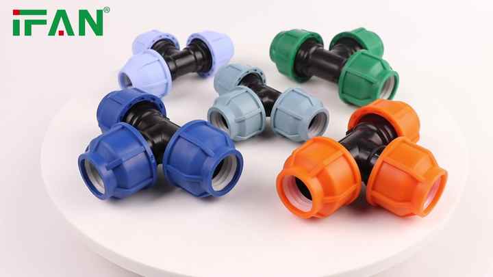 IFAN Cheap Blue Color PP Compression Fittings for Irrigation Water 20-63MM HDPE Pipe Fast ...