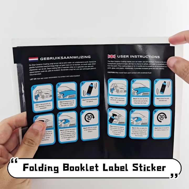 Custom Design Leaflet Label Multi Layer Sticker Labels Folding Label ...
