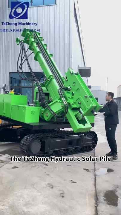 Small Solar Power Plant Construction Ground Screw Pile Driver Vibratory ...