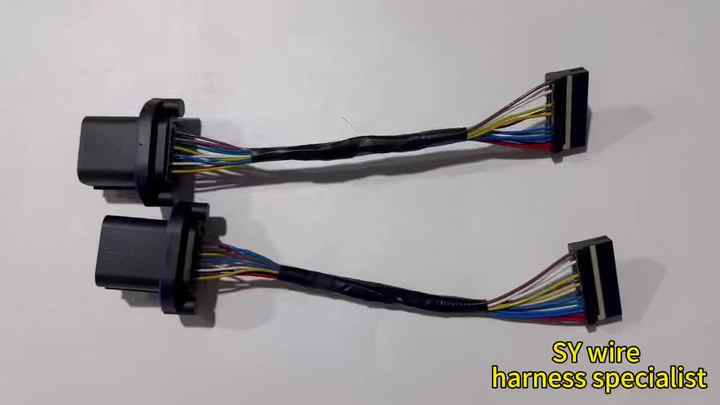 16pin Male Female Auto OBD II Wire Harness Custom 960mm Wire Harness ...