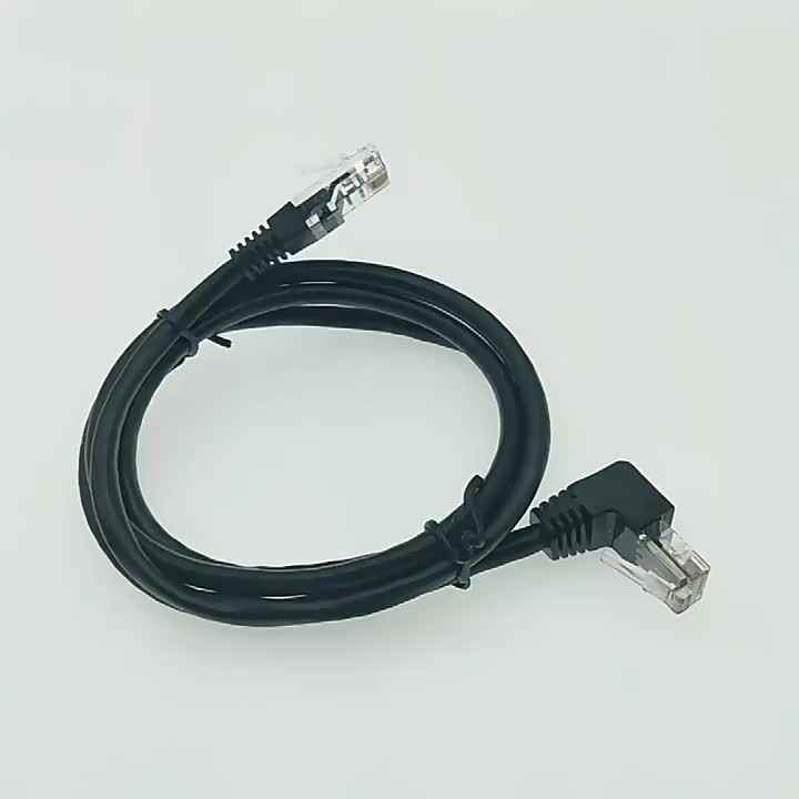 High Quality Right Angle RJ45 Plug Patch Cable 90 Degree Elbow ...