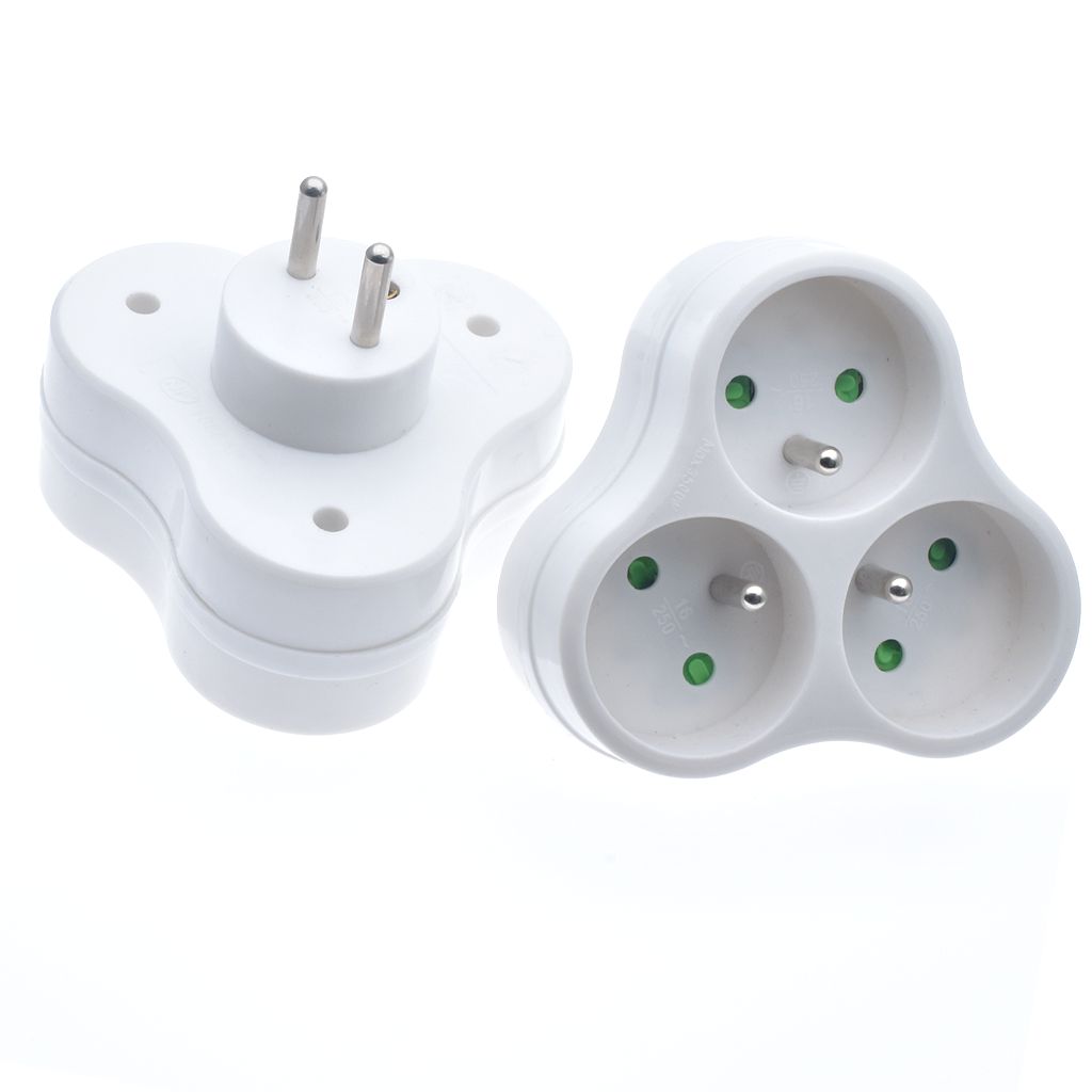 French conversion plug 1 TO 2/3 way French standard power adapter ...