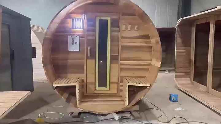 Dry Steam Sauna Room Canadian Cedar Barrel Traditional Wet Hot Steam ...