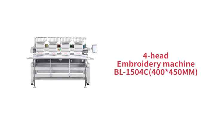 BL-1204C Computerized Embroidery Machine - 4 Heads, 12 Needles