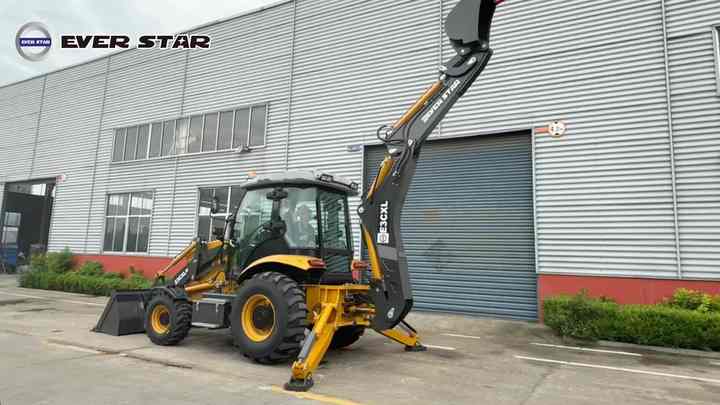 Everstar Mini Wheel Backhoe Loader for Sale Multifunctional Backhoe ...
