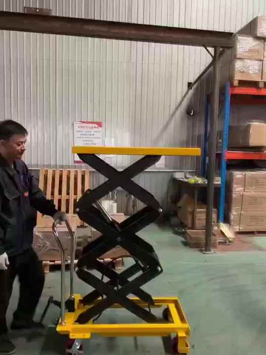 Hydraulic Hand Push Scissor Lifting Trolley Platform 150kg to 1500kg ...