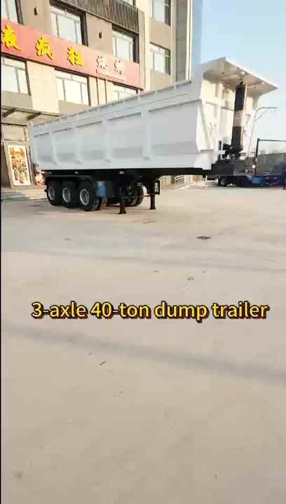Front Axle Lift 4/5/6 Axle Rear Dump Semi Trailer 40-100 Ton Cargo Dump ...