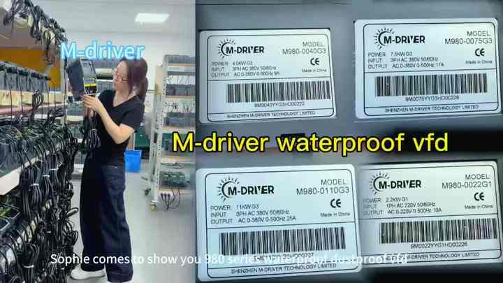 Waterproof VFD Inverter IP66 Three Phase 7.5KW Vfd Drive Vector ...