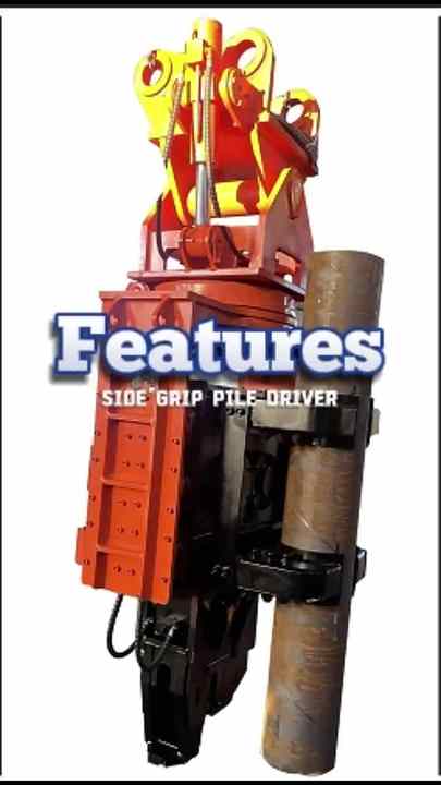 SK200 Excavator Hydraulic Vertical Pile Driver,side Grip Vibro Hammer ...