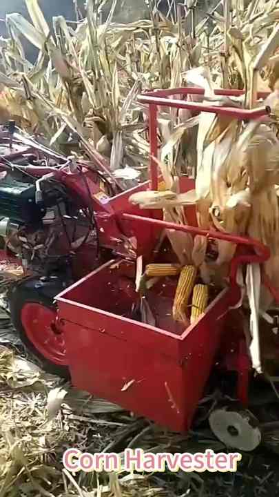 Commercial Walking Tractor Maize Harvester Hand Push Single Row Corn ...