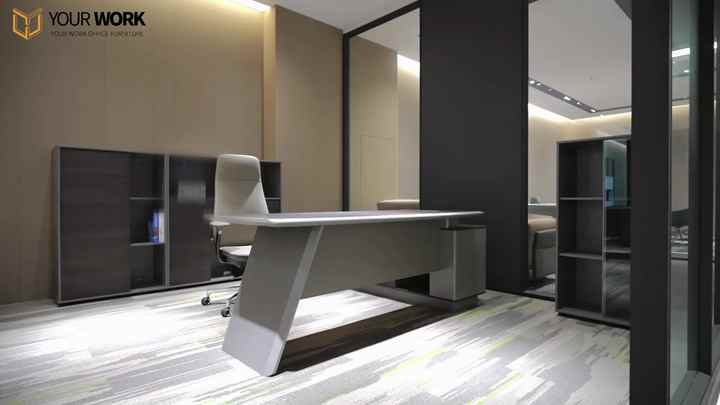 L Shaped Boss Table Design Modern Ceo Manager Office Desk Executive ...