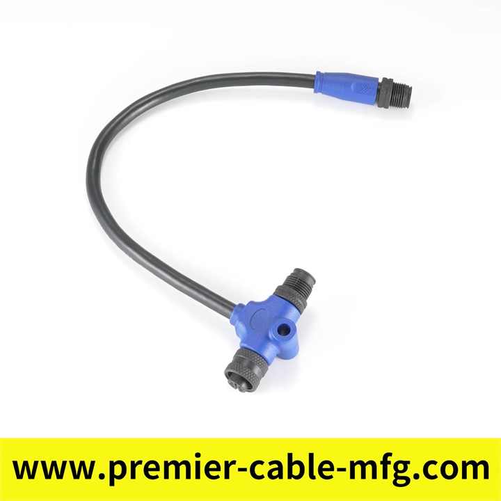 M12 CAN BUS Cable T-Connector Tee Splitter Cable A-Code 5 Pin for ...