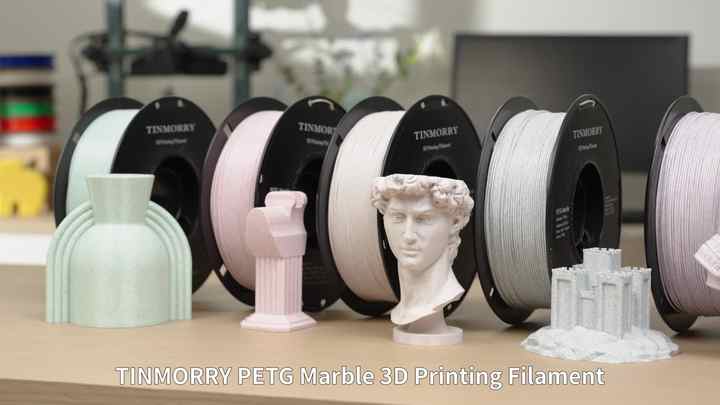 TINMORRY 3D Printing Filament 1kg PLA+ Marble Filament 1.75mm Colorful ...