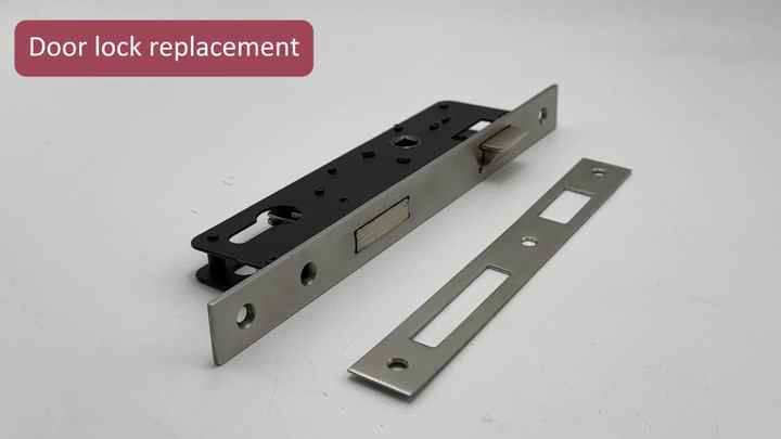 Sus304 55/60mm Backset Mortise Lock Body All Black Fire Rated Keyless 3 ...