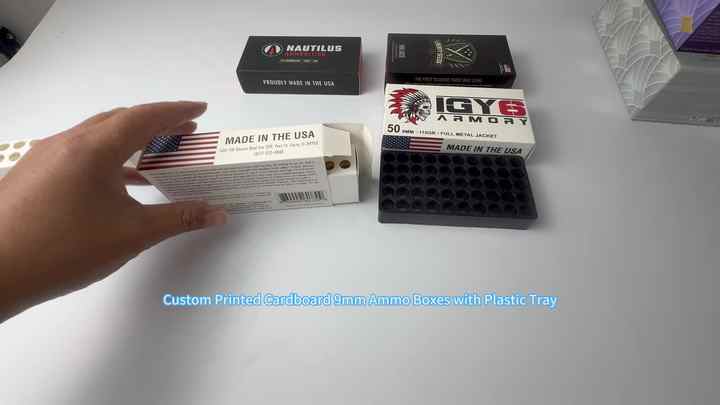 Custom Printed 9mm Cardboard Ammo Boxes for Med Solutions