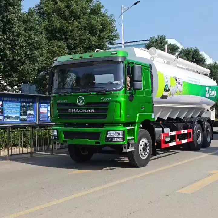 SHACMAN 6X4 Bulk Feed Powder Transport Truck 30-35m3 Feed Wheat ...