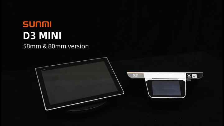 SUNMI D3 Mini Pos Double Screen All in One 58mm 80mm Receipt Printer ...