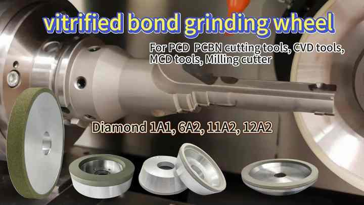 PCD PCBN Super Hard Cutting Tool Processing Flat Shape Vitrified Bond ...