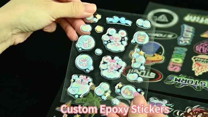 Custom Waterproof UV Printed Logo Sticker Die Cut Gold 3D Dome ...
