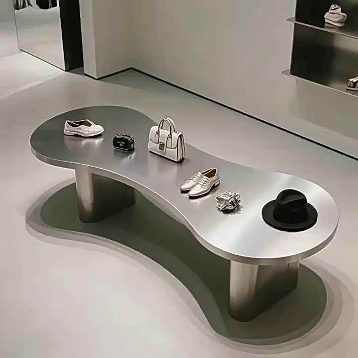 Clothing Store Stainless Steel Display Table Desktop Jewelry Nail Table ...