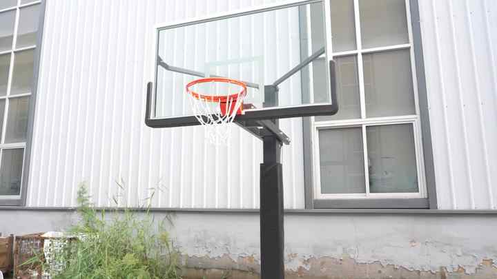 54" Tempered Glass Backboard Basketball Hoop System In-ground Fixed ...