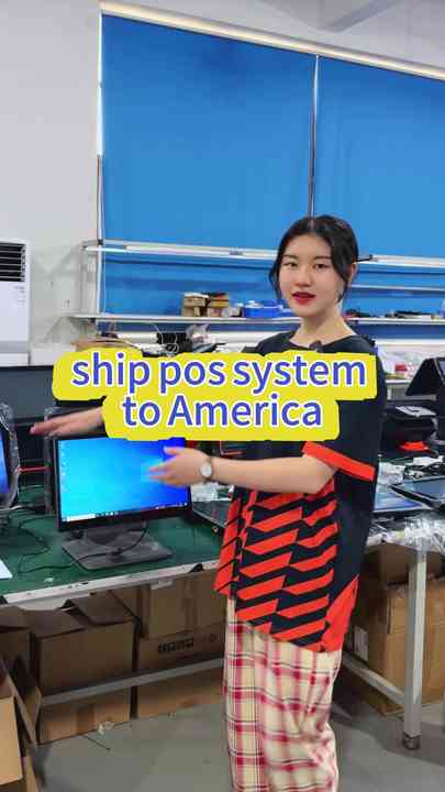 All One PC Cheap POS Machine 17-inch Double Touch Screen Black Color ...