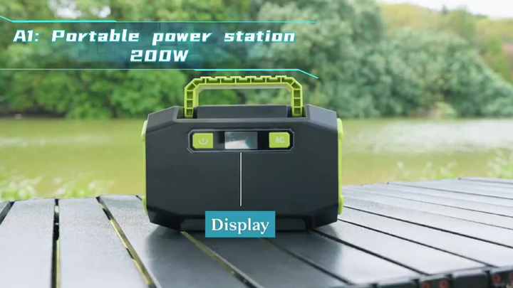 Portable 200W Smart Power Station with Solar Panel Car Source Outdoor ...
