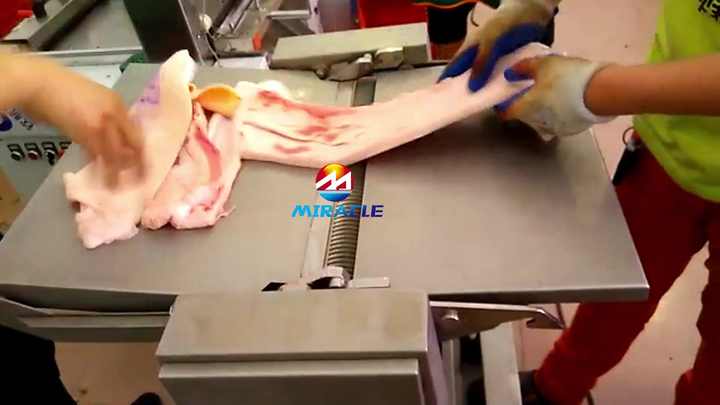 Fresh Pig Skin Separator Meat Skinning Machine Automatic Pork Meat Skin ...