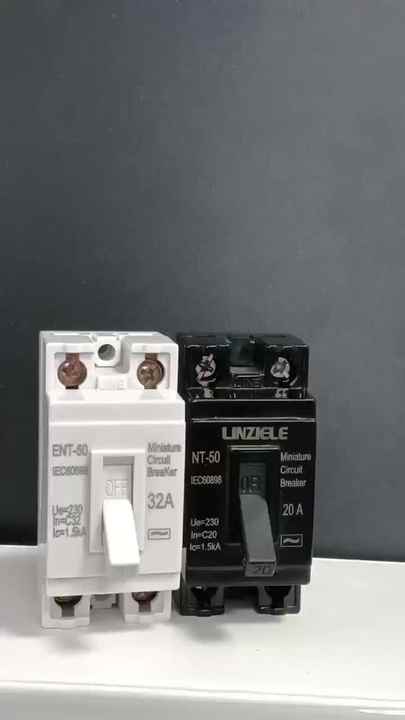 LINZIELE NT50-E Miniature 20A AC 230V Circuit Breaker Black Handle ...