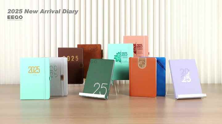 Luxury OEM Executive Diaries Design 2024 2025 Black Brown PU Hard Cover ...